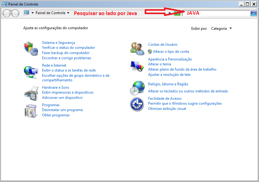 Configuração Java – HMBM – Hospital Mboi Mirim